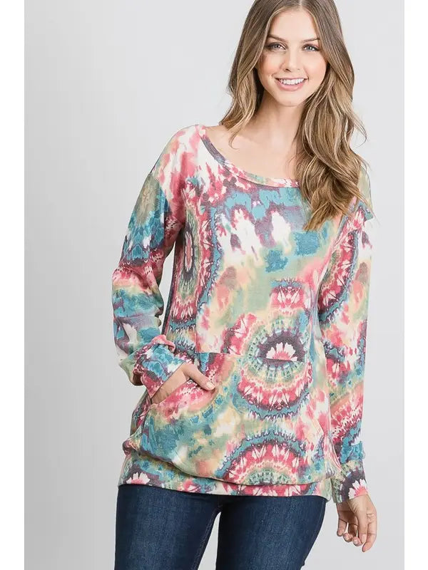 MULTI COLOR PRINT PLUS SIZE TOP HMST1788-20 – Stylish Wholesale